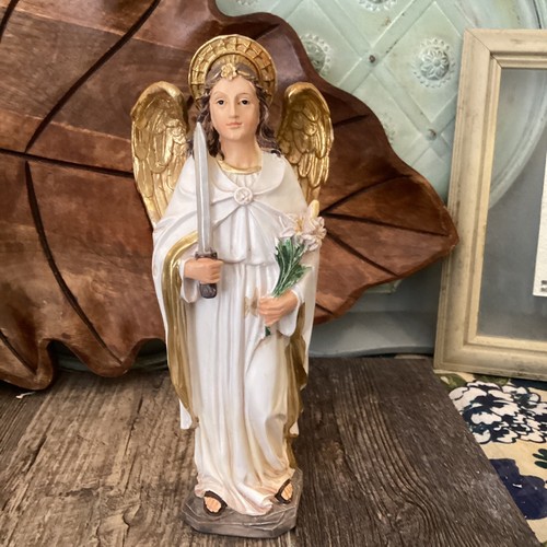 Stautue Figurine Of Saint Uriel Angel Beautiful Detail Catholic ...