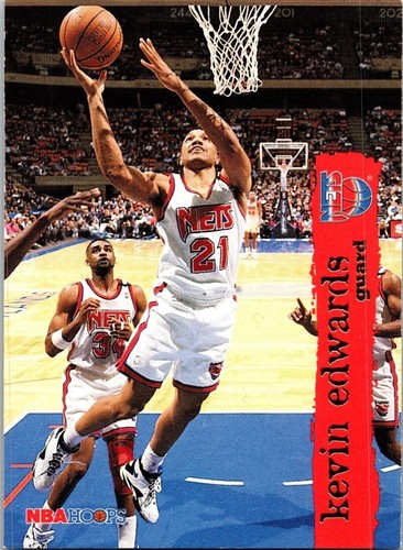 1995 Kevin Edwards 21 Nets 104 NBA Properties Basketball Sports Trading Card | eBay