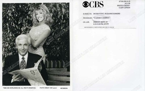 Candid Camera Peter Funt Suzanne Somers Press Photo 7X9 1998 threes ...