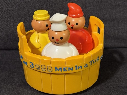 Vintage 1970s Fisher Price 3 Men In A Tub Large Wobble Guys, All Float ...