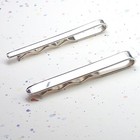 Solid Sterling Silver Plain Tie Slide Bar Clip 4mm or 6mm with Velvet ...