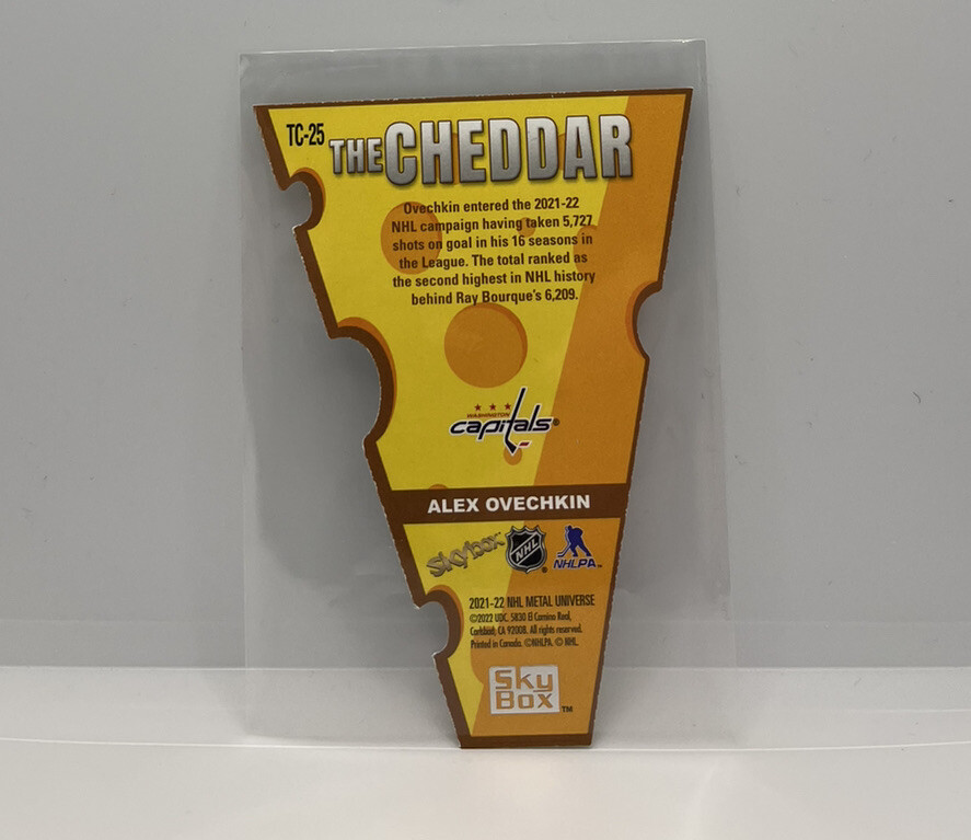 Alex Ovechkin The Cheddar 2021-22 NHL Metal Universe Skybox Hockey #TC ...