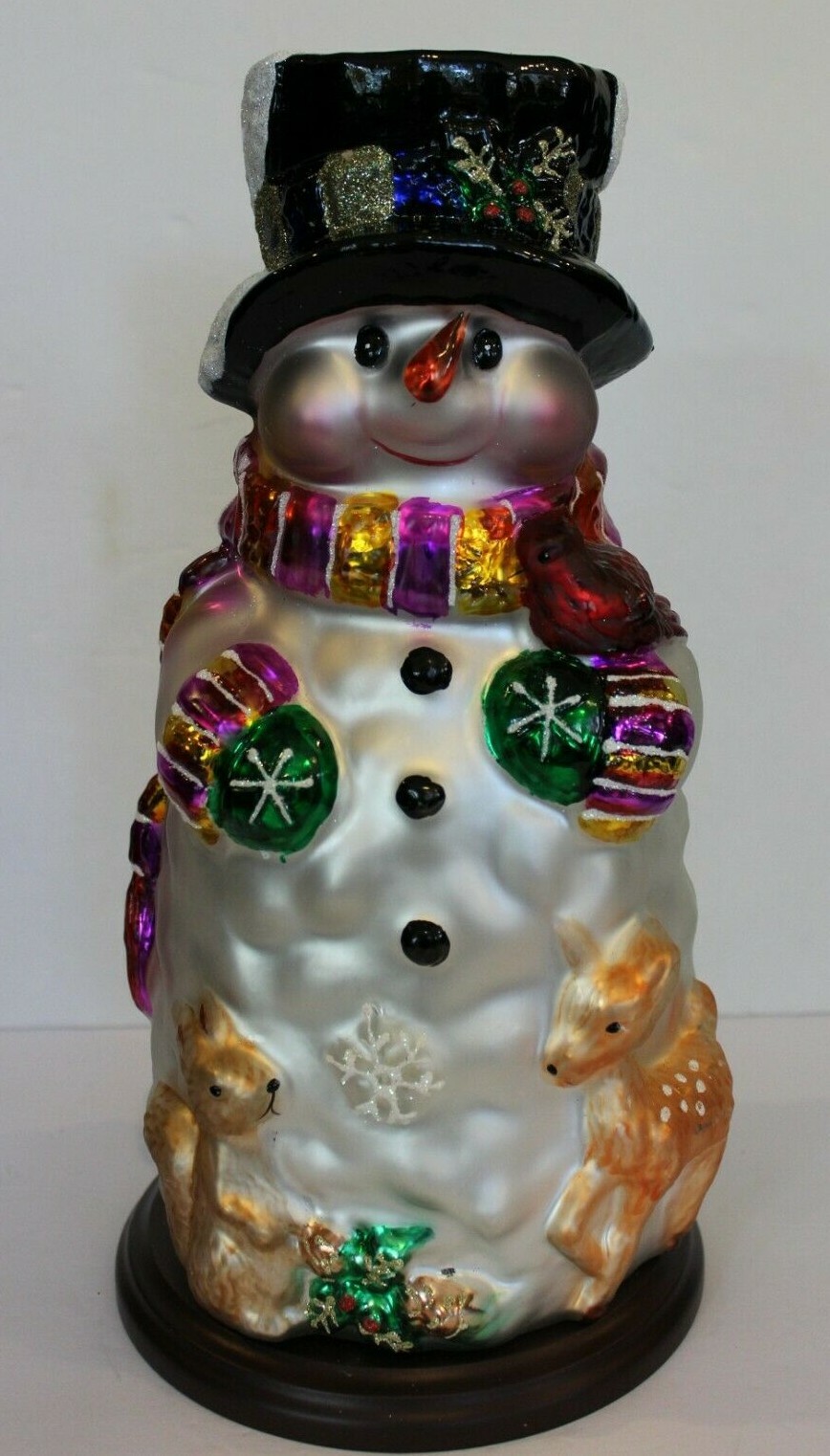 Thomas Pacconi Classics 14" Glass Snowman from 2004 Collectible ...