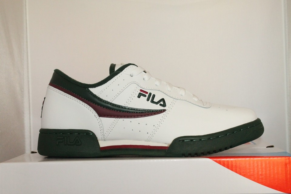 Mens Fila Original Fitness Classic Retro Casual Athletic Shoes White ...