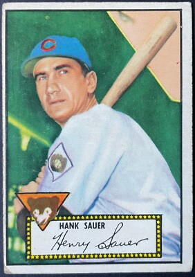 1952 Topps Baseball Hank Sauer #35 Chicago Cubs Vintage MLB Card | eBay