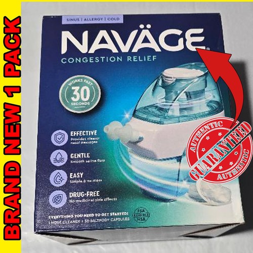 Navage CONGESTION RELIEF Nasal Irrigator Kit - Blue/White NEW VERSION ...