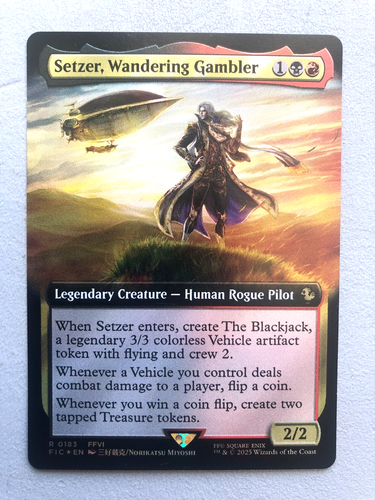 Mtg Magic Final Fantasy FFXVI Setzer Wandering Gambler Extended Art ...
