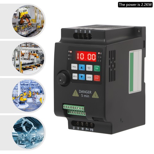 2.2KW 3HP VFD Variable Frequency Drive Inverter Converter Single to 3 ...