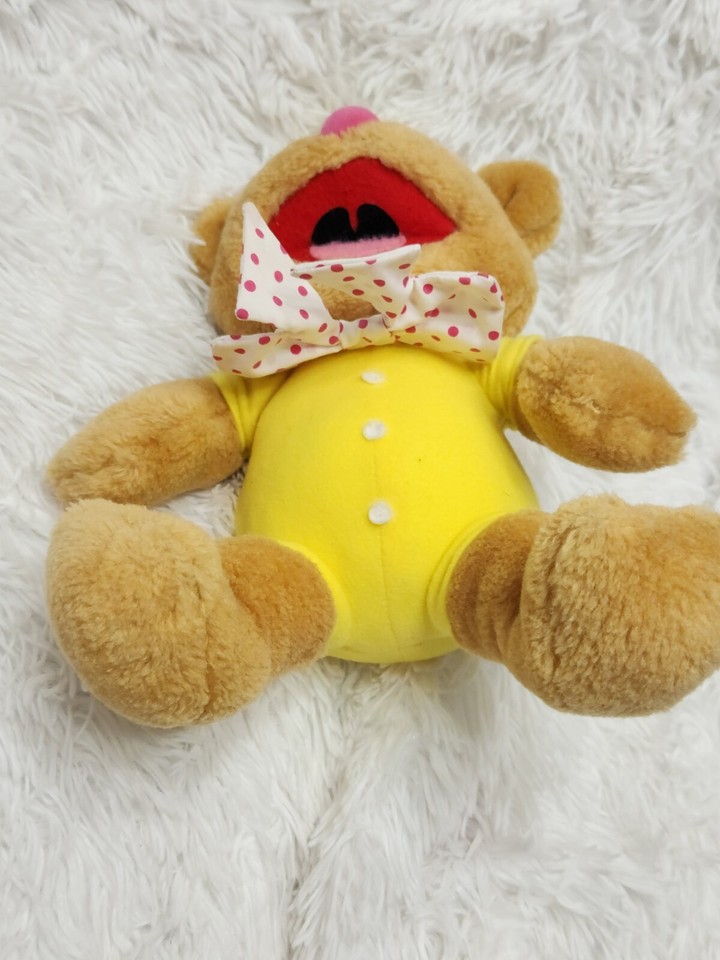 Vintage 1985 Muppet Babies Fozzie Bear Plush Stuffed Yellow Toy 12 ...
