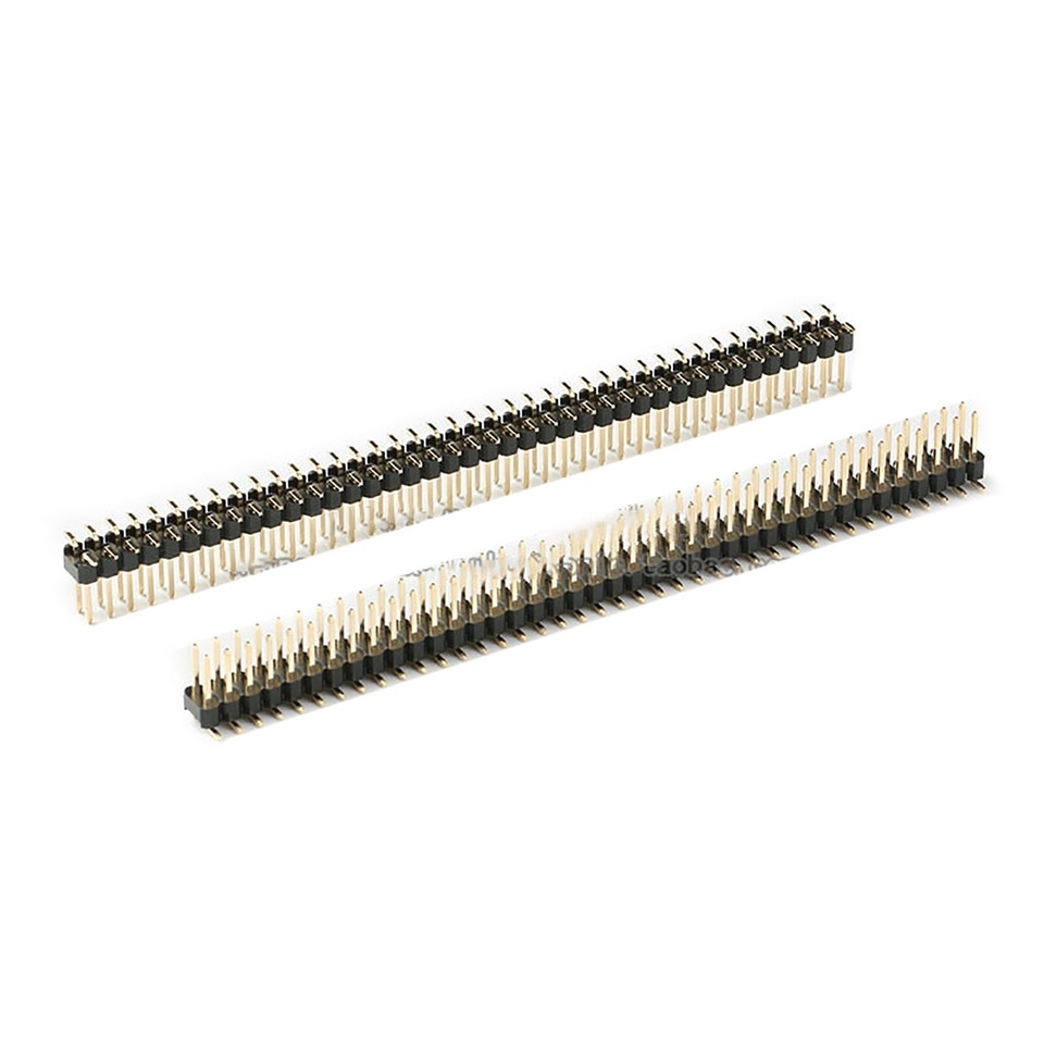 Pin Header PCB Connector 2.54mm Double/Single Row Male Socket Arduino ...