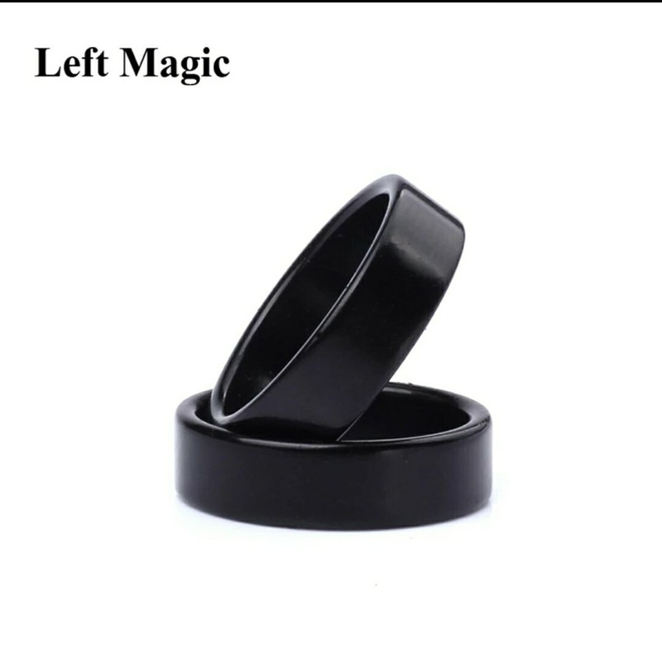 Magic Trick Ring Strong Magnetic Black Prop Learn Beginner Illusions T5 ...