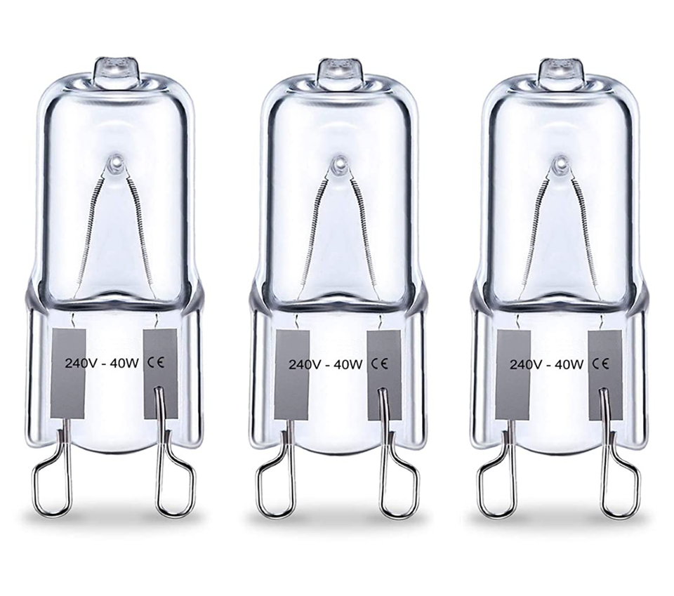 Osram 40w G9 Halopin Clear Oven 300° 230v Warm White Halogen Capsule ...