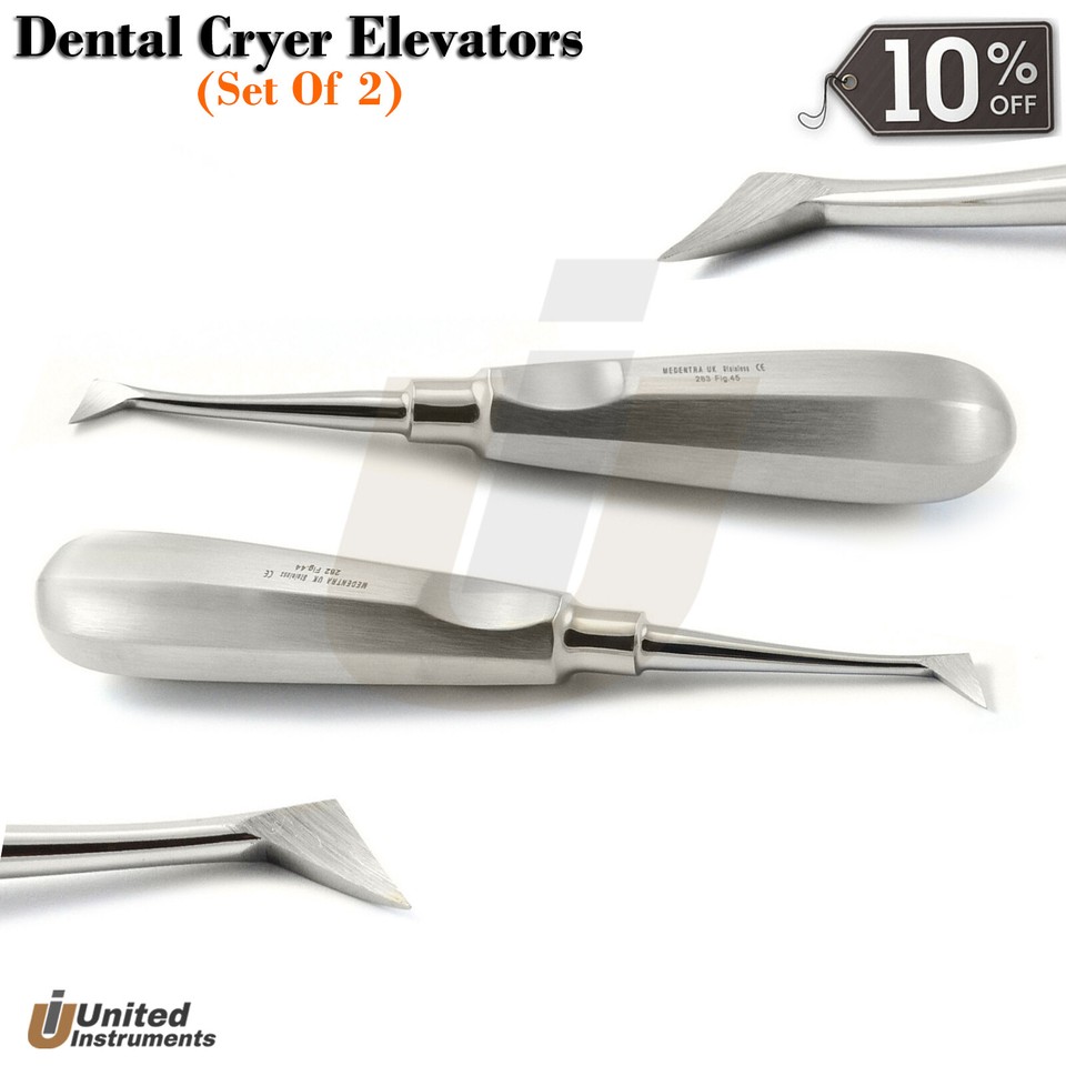 Dental Elevators Potts Left + Right Loosening Tooth Extraction Cryer ...