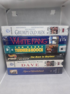 Lot of 6 Sealed VHS White Fang Turner & Hooch Alice In WonderLand ...