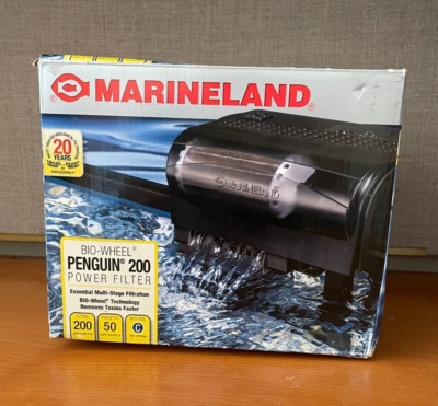 MarineLand Penguin 200 BIO-Wheel Power Filter 30-50 Gallon, 200 GPH New ...