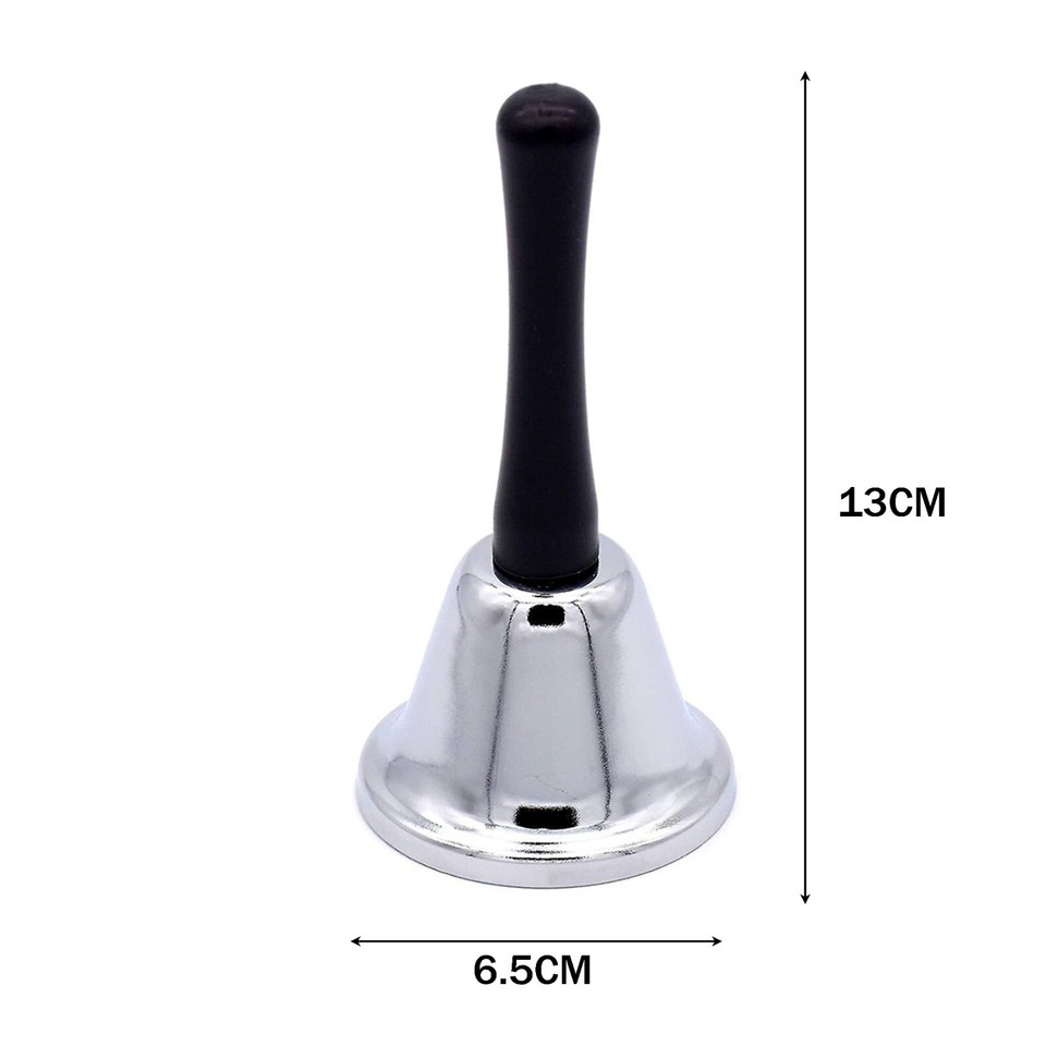 Call Bell Hand Held Silver Ringing Bell Reception Office Restaurant ...