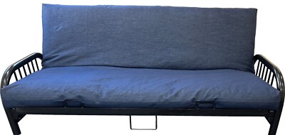 Twin Dark Blue Denim Futon Mattress Cover, Bed Slipcovers Encasement ...