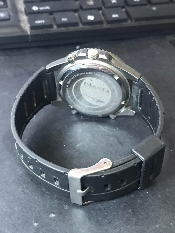 Dakota Black Ion Stainless Steel Case Digital/Analog Chrono Watch, Run ...