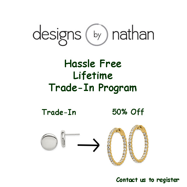 Designs by Nathan | 925 RhP Silver Polished Faceted Hinged Hoop Huggie ...