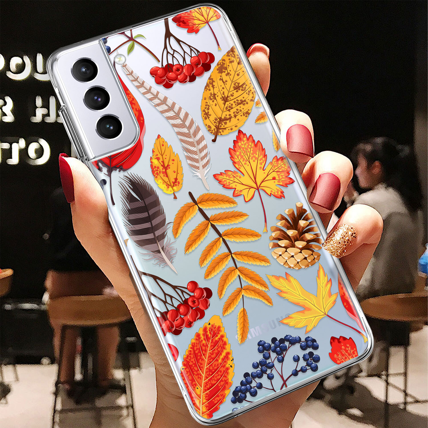 Pretty Flower Printed Case Clear Phone Cover For Samsung Galaxy A04S ...