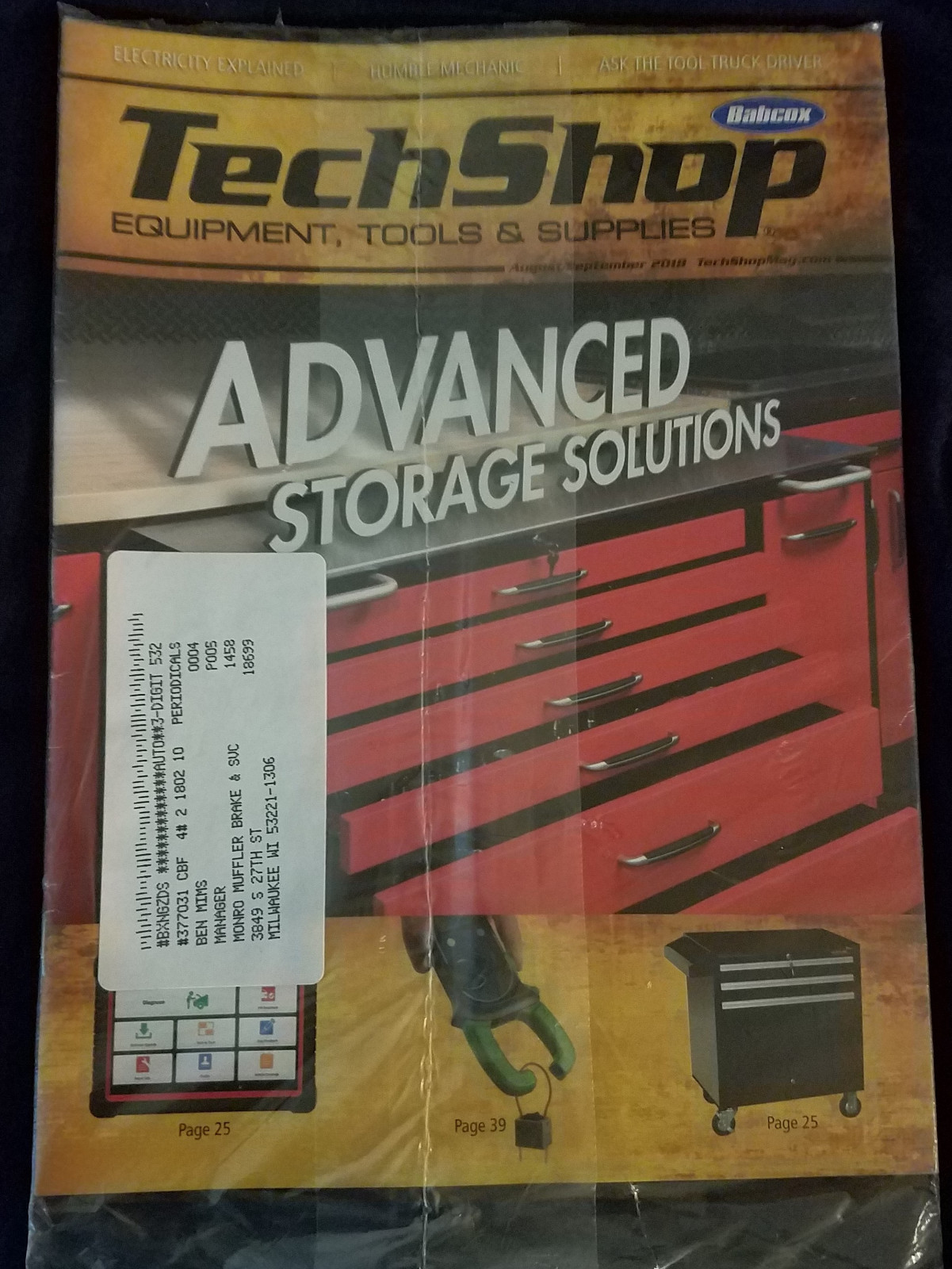 SEALED! Babcox Aug 2018: Brake and Front End Mag PLUS Tech Shop! You ...
