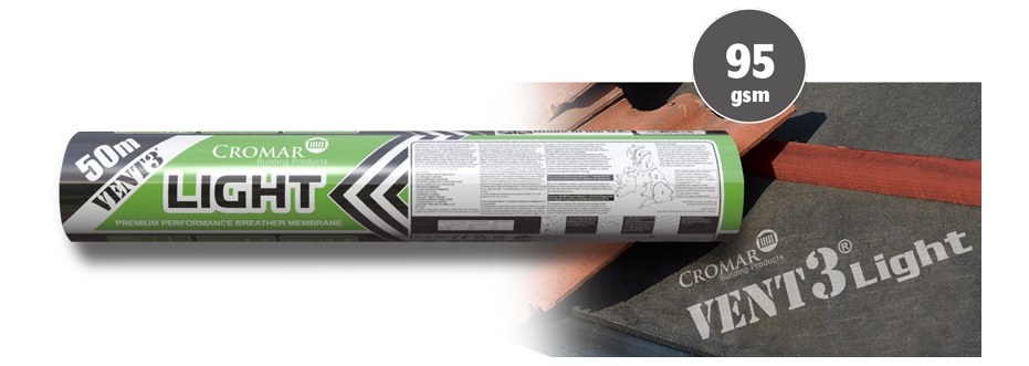 Cromar Vent 3 Light Breather Membrane | Breathable Underlay Felt 1m x ...