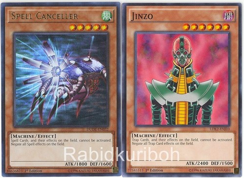 Yugioh Spell Canceller + Jinzo -- Trap and Spell Negate Set | eBay