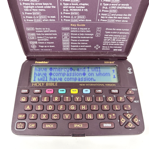 Franklin Bookman Electronic Holy Bible New International Version NIV ...