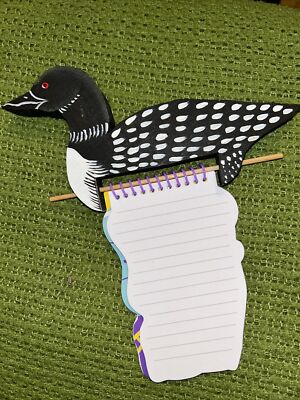 Minnesota Souvenir, Loon Memo Pad Holder With Butterfly Notepad | eBay