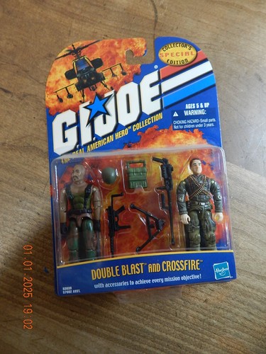 G.I. Joe Cobra DOUBLE BLAST AND CROSSFIRE Figure 2 Pack New Sealed 2001 ...
