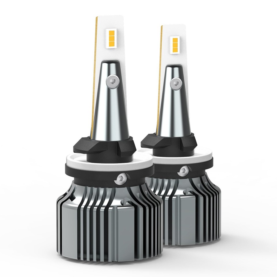 2PCS 880 899 LED Fog Light Bulbs 3000K Golden 300% Brightness Can-Bus ...