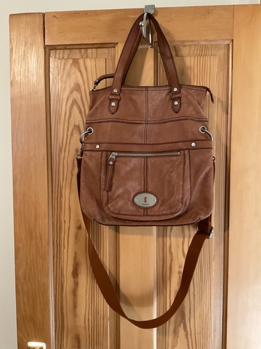 Fossil Maddox Large Foldover Convertible Shoulder bag Crossbody Bag Tan ...