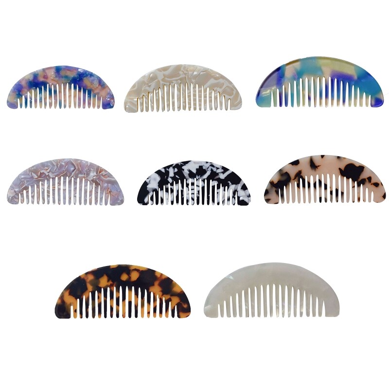 Acetate Hair Combs Colorful Short Comb Chinese Style Retro No ...