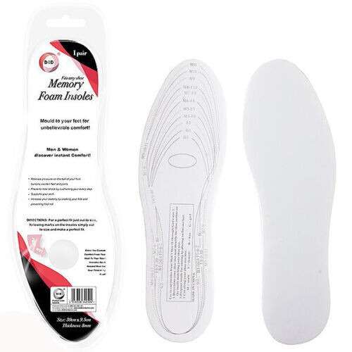 Memory Foam Unisex Orthopaedic Shoe Insoles Pads Trainer Foot Feet ...