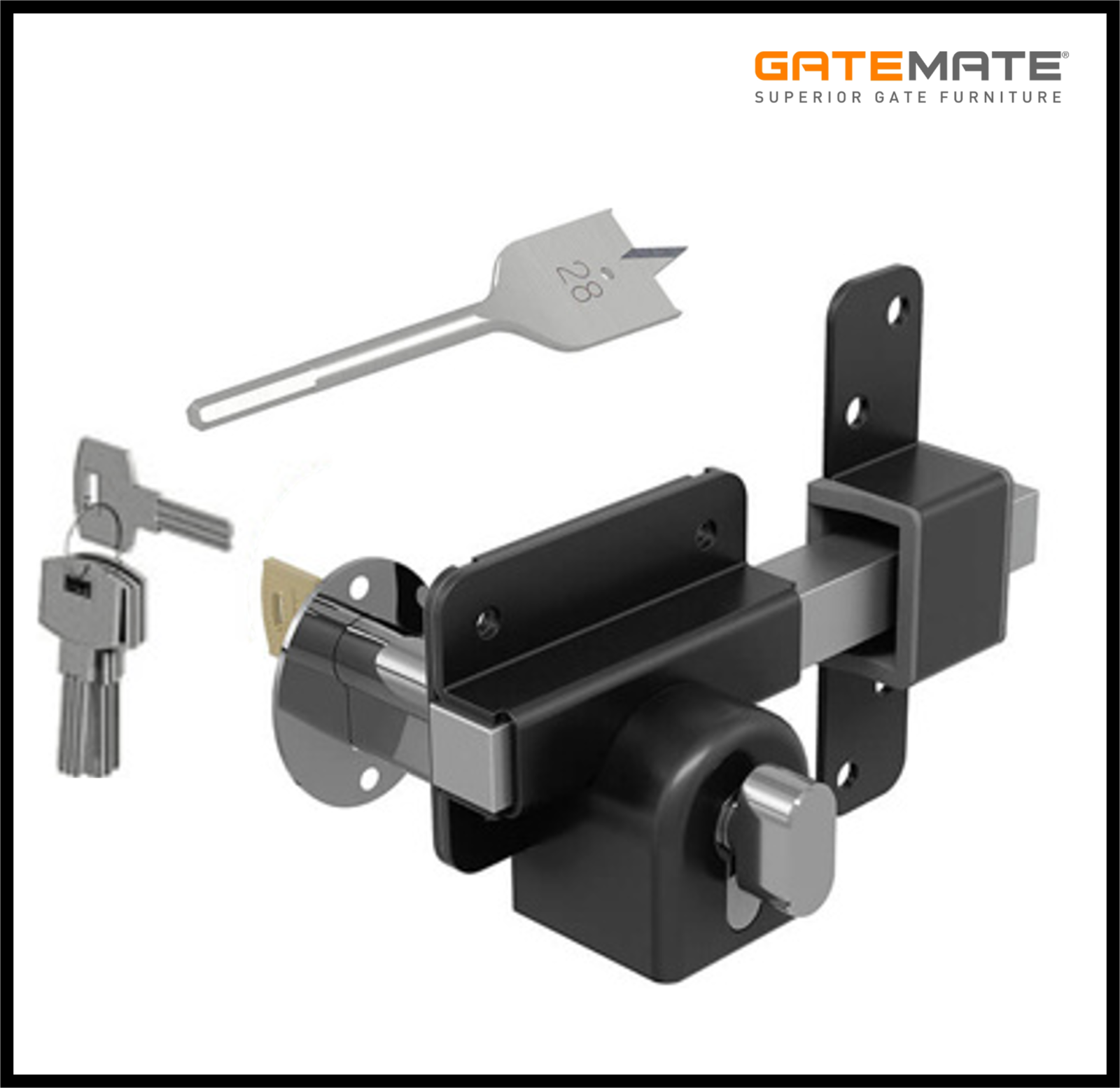 Gatemate 50mm & 70mm Euro Profile Long Throw Lock Security Garden Shed ...