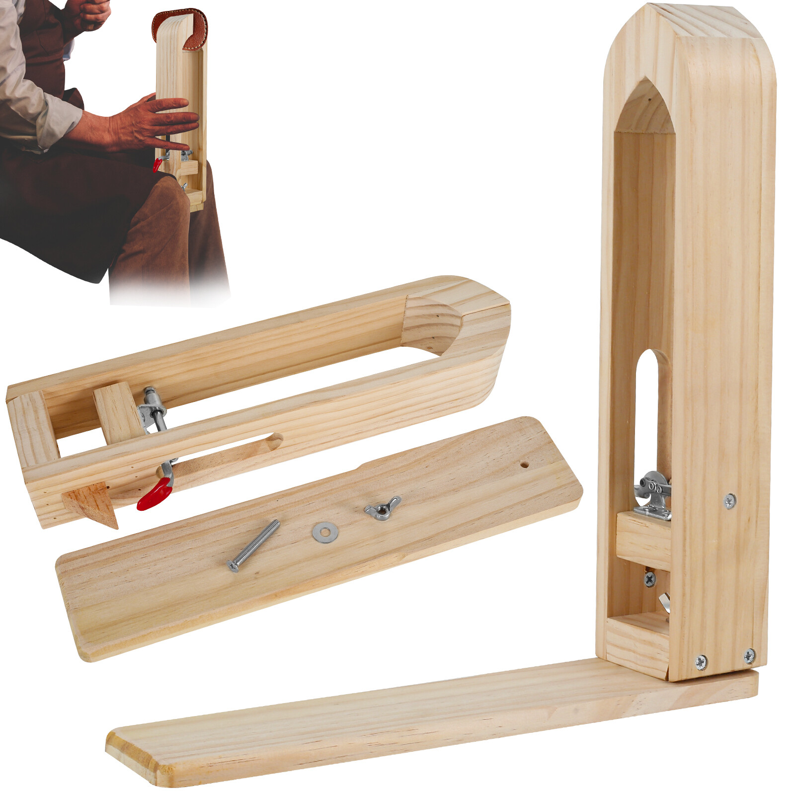 Leather Craft Hand Stitching Sewing Lacing Pony Horse Clamp Table Tools ...