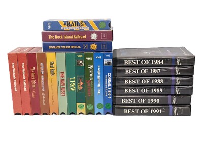 Train & Railroads VHS Tapes Lot By Green Frog & Pentrex Best Of Series ...