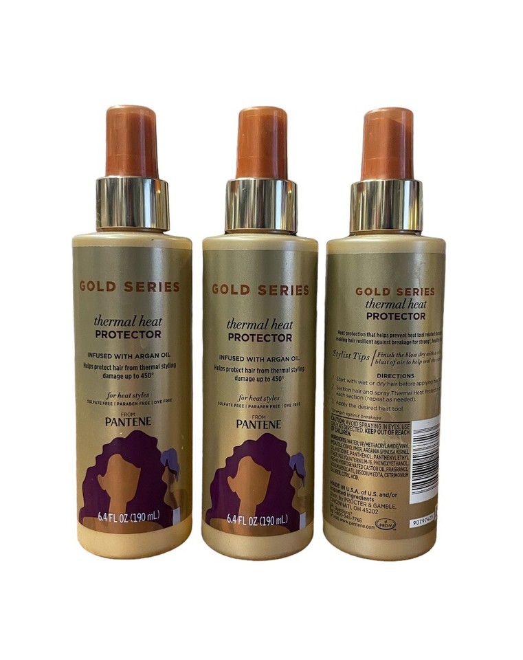 Pantene Gold Series Thermal Heat Protector 6.4 oz Pump - 3 PACKS. | eBay