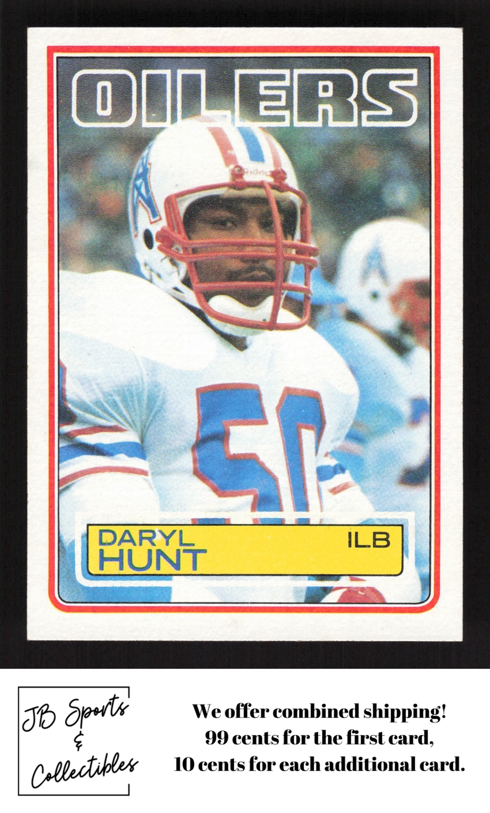 1983 Topps Daryl Hunt #277 Houston Oilers | eBay