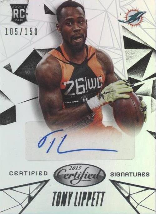 2015 Panini Certified - Certified Signatures Tony Lippett #CS-TL Mirror ...