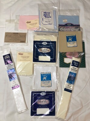 NEW Cross Stitch Fabric Aida Cloth PICK COUNTS COLORS SIZES Charles ...