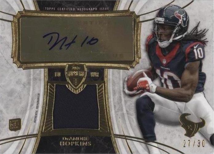 2013 Topps Supreme - Autographed Relics DeAndre Hopkins #SAR-DH /30 (AU ...