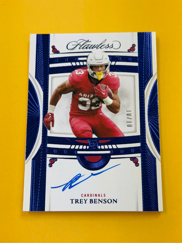 2024 Panini Flawless Trey Benson Auto Blue Parallel 10/10 | eBay UK
