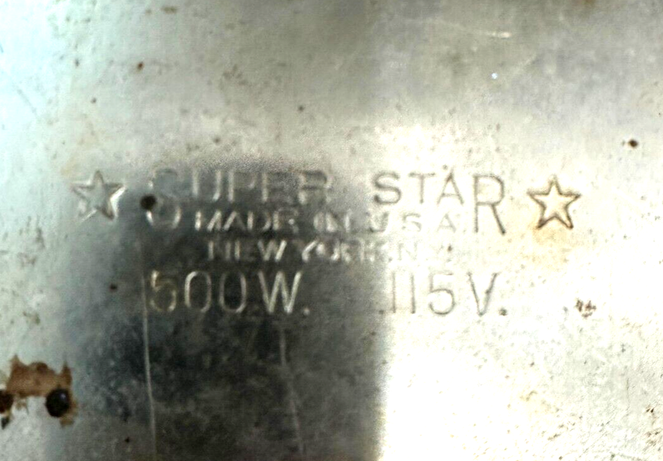 Vintage Super Star 2 Slice Toaster - 500W 115V Made in NY | eBay