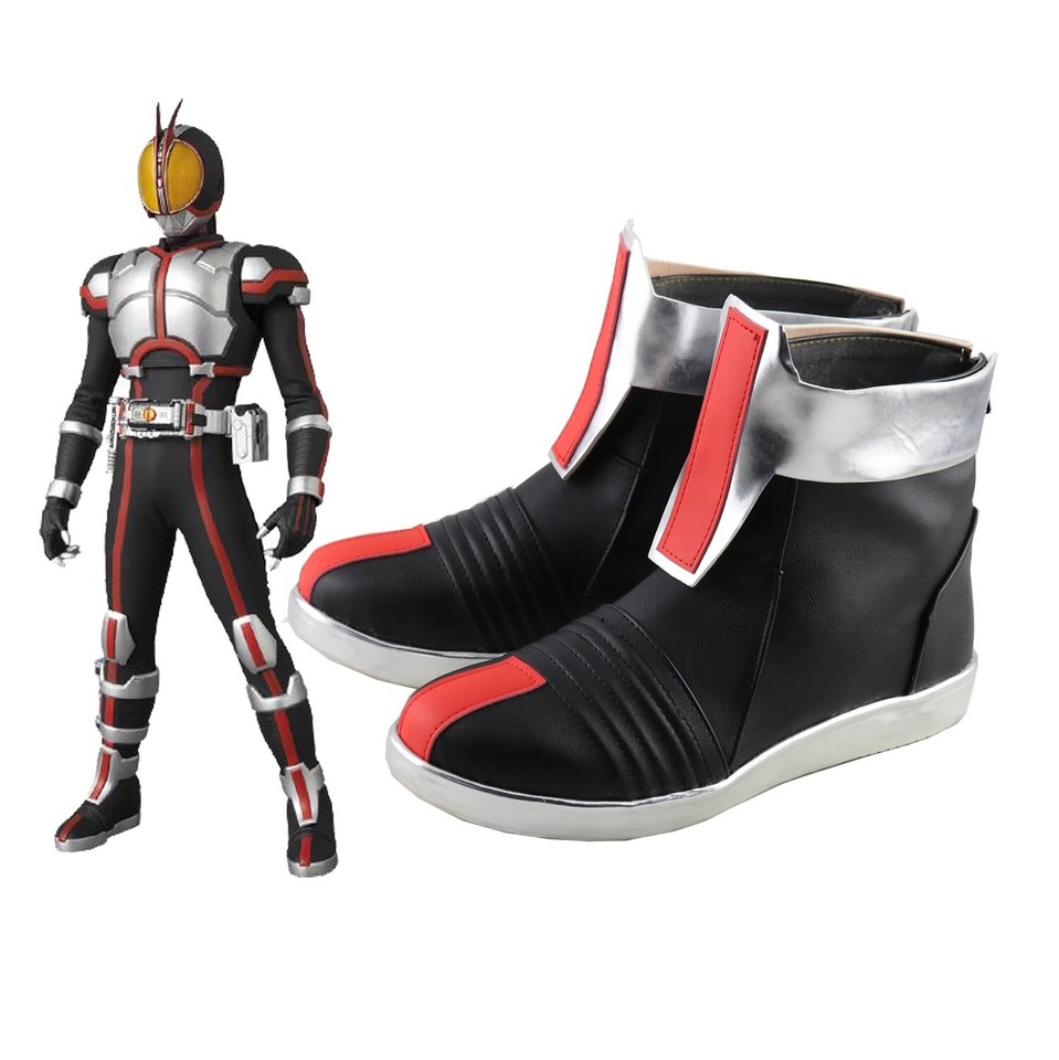 Japan Anime Masked Rider Faiz Cosplay Shoes Costume Prop Boots Kamen ...