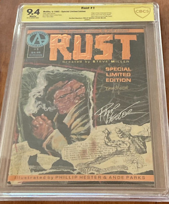 Rust #1 CBCS 9.4 Malibu AUTOGRAPHED by Steve Miller & Phillip Hester ...