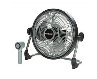 **Geek Aire Deluxe 12" Rechargeable Water-Resistant Fan w/Mini Fan ...