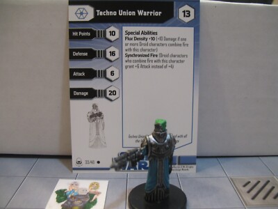 =Star Wars Miniatures CLONE WARS Techno Union Warrior 33/40 with card ...