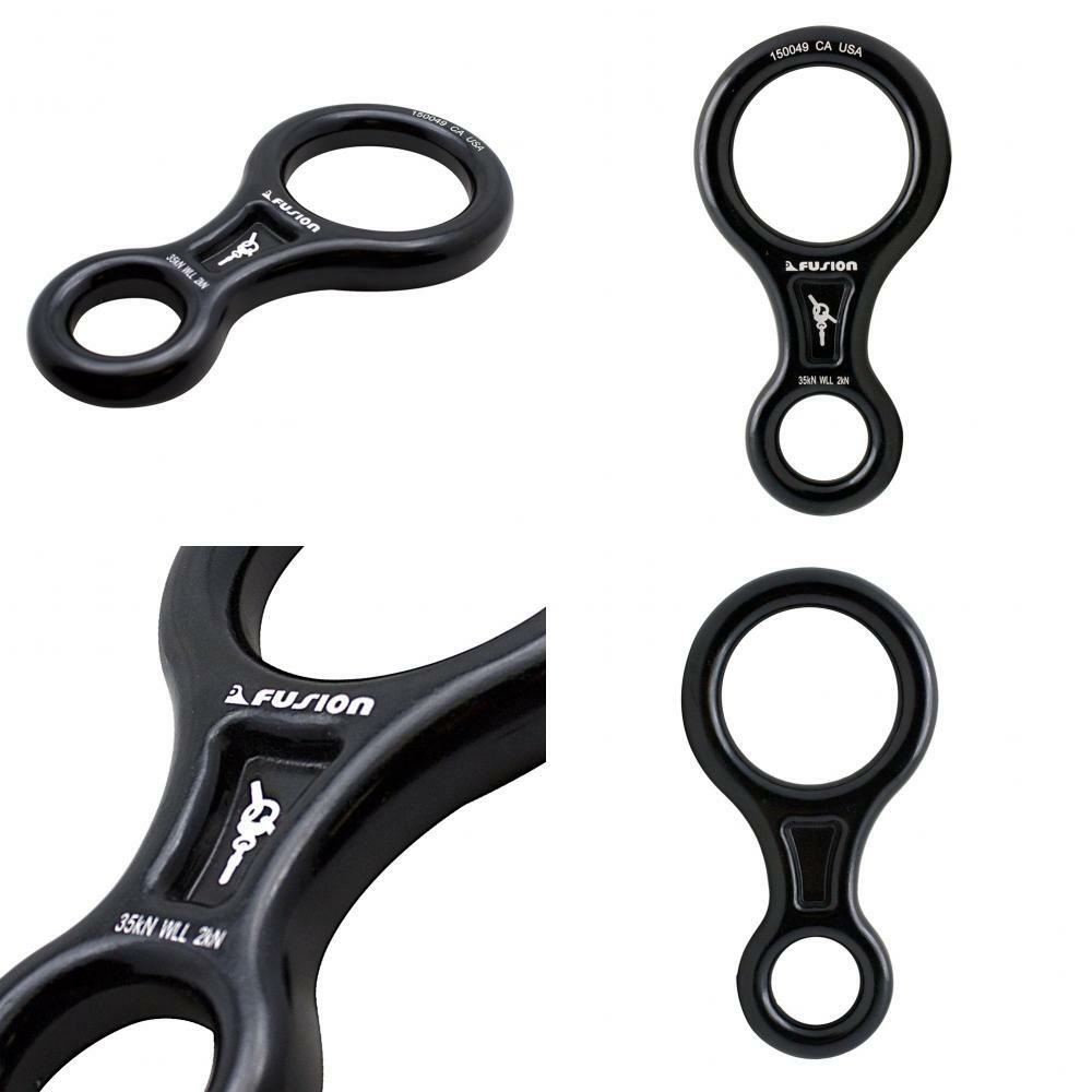 Fusion Climb Aluminum Figure 8 Descender Rigging Plate Black Heavy Duty ...