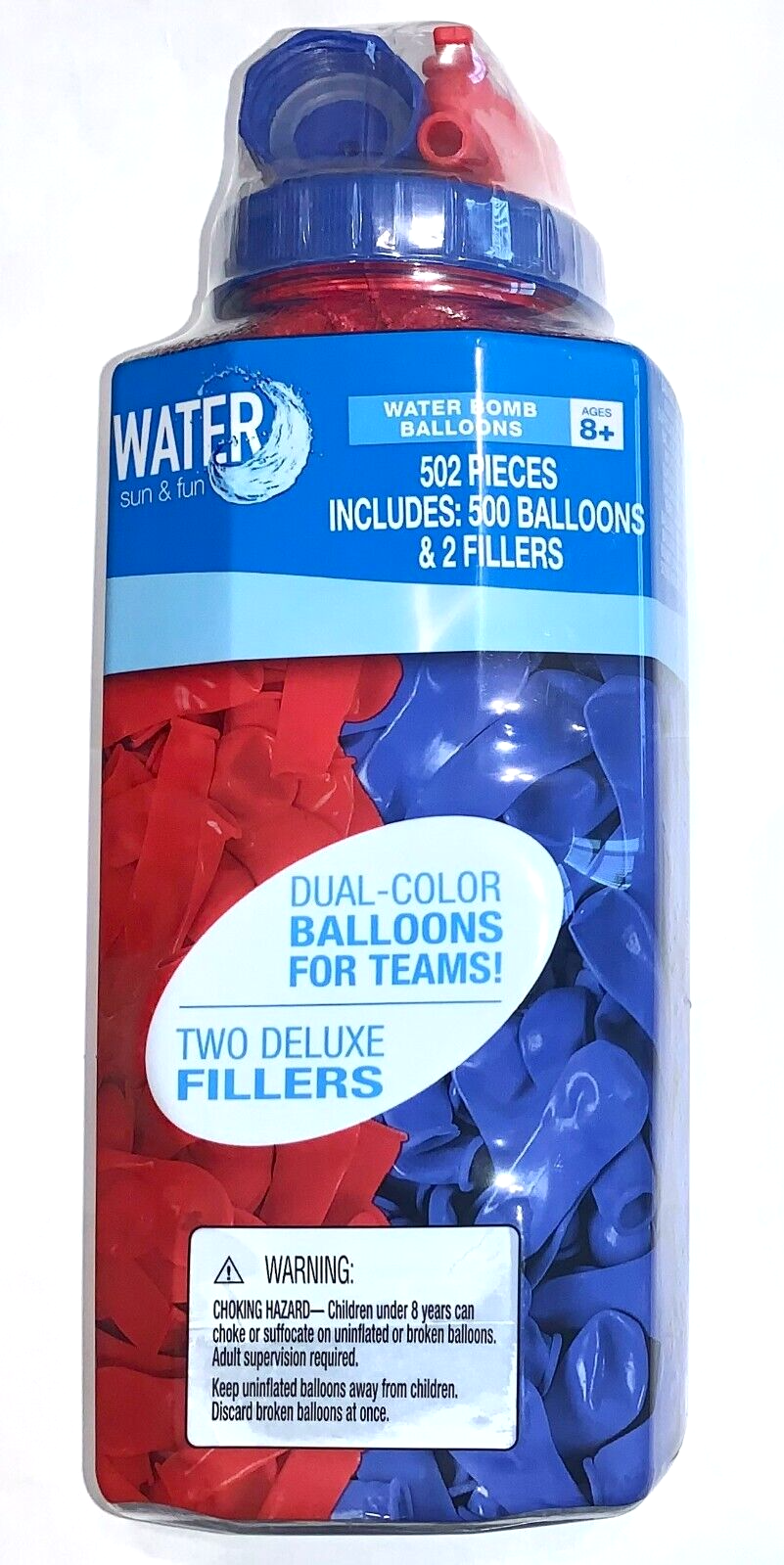 Water Sun & Fun, Water Bomb Balloons, Includes 500 Balloons & 2 Fillers ...